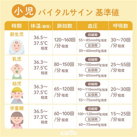 バイタルサイン基準値まとめ成人小児高齢者 看護roo カンゴルー