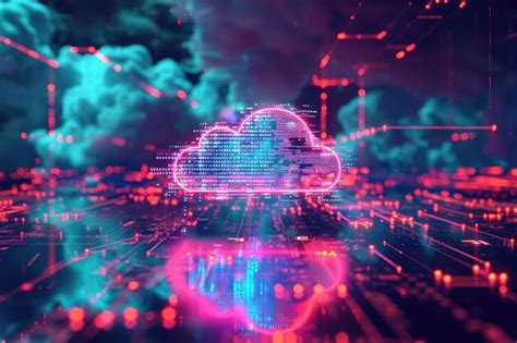 futuristic cloud computing and data structures with 3d source code