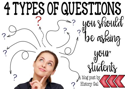 4 Types Of Questions You Should Be Asking Your Students History Gal