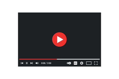 Realistic Youtube Multimedia Player Template 15672520 Vector Art At Vecteezy