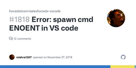 Error Spawn Cmd Enoent In Vs Code · Issue 1818 · Forcedotcom