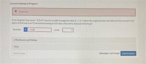 solved a rectangular loop area −3 3 m2 turns in a uniform
