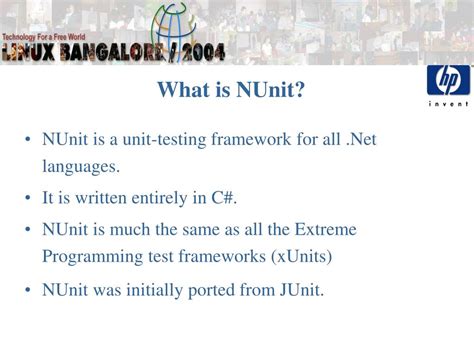 Ppt Nunit A Unit Test Framework For Net Under Mono Powerpoint Presentation Id3908817