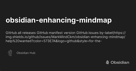 Obsidian Enhancing Mindmap Obsidian Hub Obsidian Publish