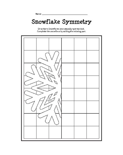 Snowflake Symmetry Worksheets Library