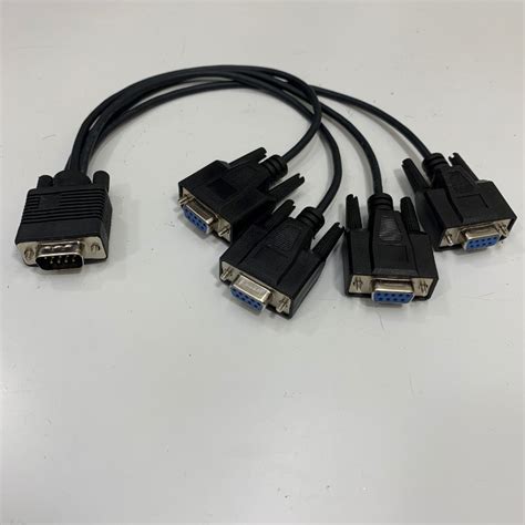 Cáp Serial Rs232 Db9 Y Splitter Shielded Cable Db9 Male To 4 Db9 Female Serial Splitter Adapter