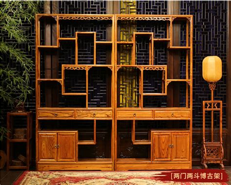全实木中式隔断仿古博古架家具多宝阁格置物 国风网