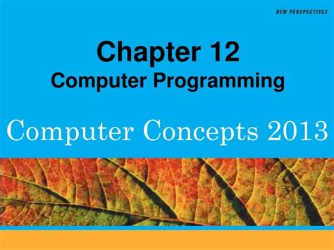 Ppt Chapter 12 Computer Programming Powerpoint Presentation Free