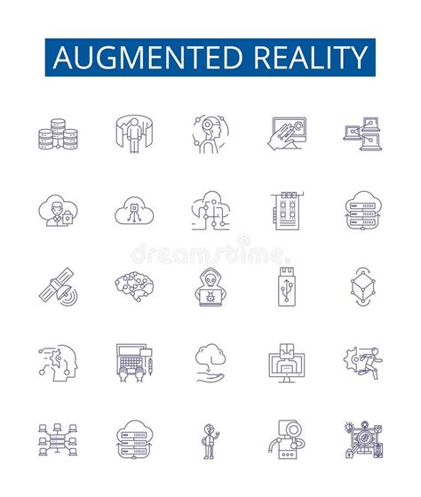 Augmented Reality Line Icons Signs Set Design Collection Of Augmented Reality Ar Technology