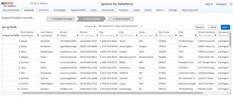 Importing Data Into Salesforce Objects Apsona