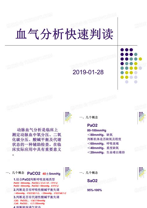血气分析判读PPT模板下载 编号qenomjyk 熊猫办公