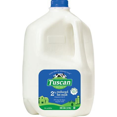 2 Reduced Fat Milk Plastic Gallon Tuscan® Dairy Farms