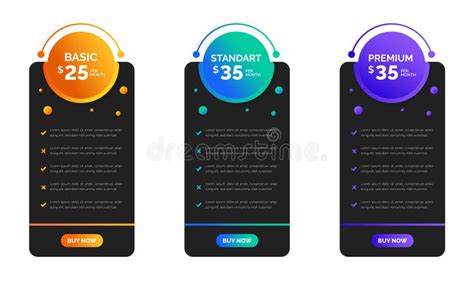ui ux app pricing chart table subscription design or website pricing