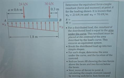 Solved Determine The Equivalent Force Couple Resultant