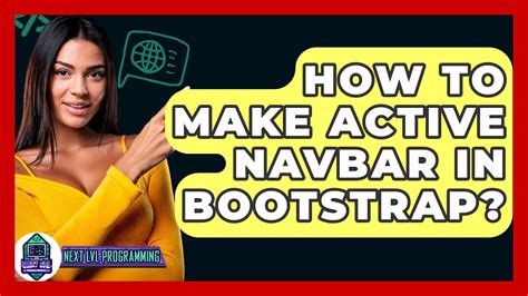 How To Make Active Navbar In Bootstrap Next Lvl Programming Youtube