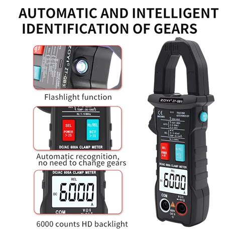 전류계 테스트 Habotest 디지털 Ac Dc 전류 테스터 Ht206 펜치 전류계 전류계 클램프 멀티미터 커패시턴스