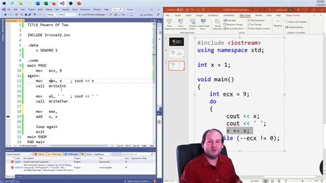 X86 Assembly Language Using Registers Variables And The Loop Instruction Together Youtube