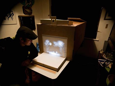 Papercraft Dioramas Come To Life With Projected Animations By Davy And