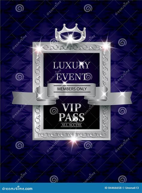 Elegant Luxury Event Vip Pass With Silk Fabric Textured Background
