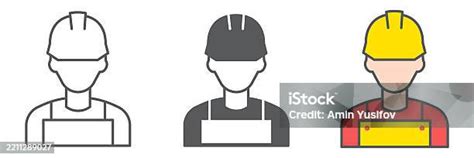건설 노동자 아이콘 컬렉션 엔지니어 및 수리공 광부 벡터 아이콘 세트 벡터 그래픽 편집 가능한 스트로크 개요 기호 개체 그룹에 대한 스톡 벡터 아트 및 기타 이미지 Istock