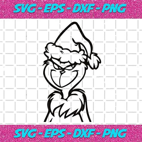 White Grinch Squints Svg Christmas Svg Grinch Svg White Grinch Squints