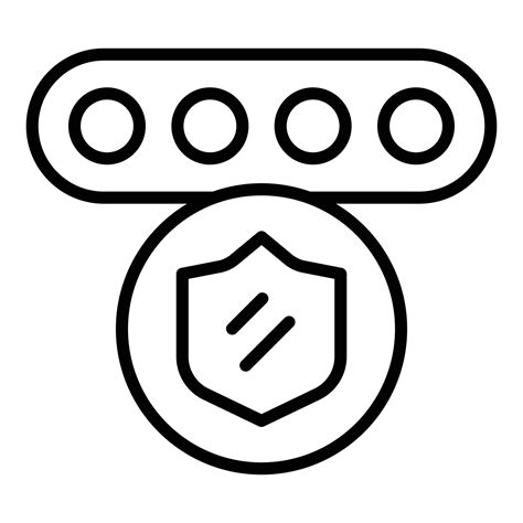 Privacy Password Icon Outline Vector Safety Lock 15660233 Vector Art At Vecteezy