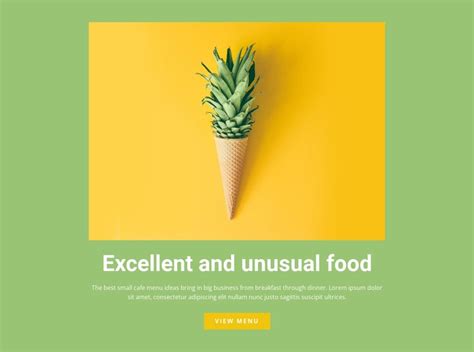 Excellent And Unusual Food Css Template By Nicepage