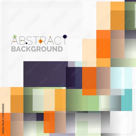 Abstract Blocks Template Design Background Simple Geometric Shapes On White Straight Lines And