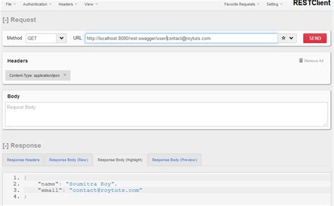 Swagger REST API Roy Tutorials