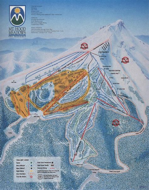 Mt Hood Meadows Ski Resort Ski Maps