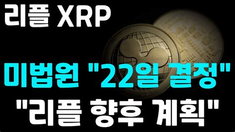 리플 미법원 트럼프에 벌금 6천억원 그러면 리플은 Youtube