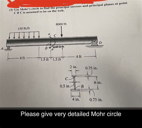 solved 3 ﻿use mohr s circle to find the principal stresses