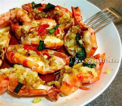 金銀蒜豉油蒸虎蝦食譜做法 JanJankitchen的Cook1Cook食譜分享