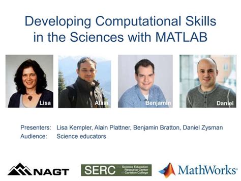 Developing Computational Skills In The Sciences With Matlab Webinar 2017 Ppt