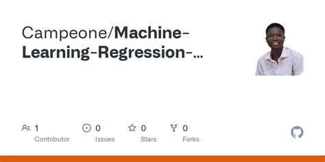 Github Campeonemachine Learning Regression Analysis