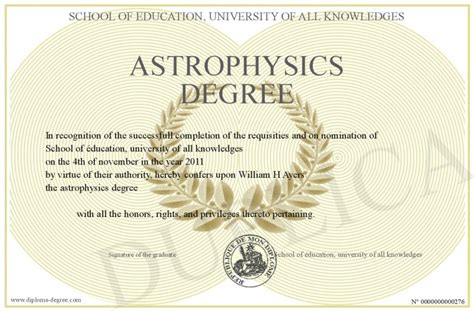 Astrophysics Degree