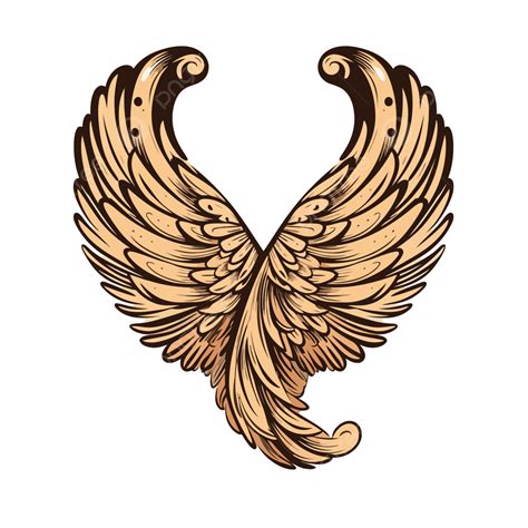 간단한 날개 스티커 클립 아트 빈티지 날개 황금 벡터 스타일 일러스트 만화 상표 클립 아트 Png 일러스트 및 벡터 에 대한 무료 다운로드 Pngtree
