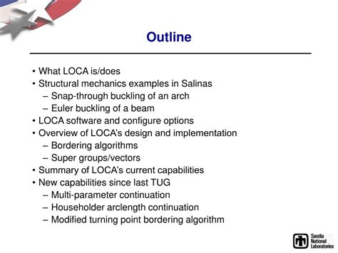 Ppt Solving Large Scale Continuation And Bifurcation Problems With Loca Powerpoint