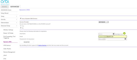 Orbi Router Not Able To Register With Netgear Ddns Netgear Communities