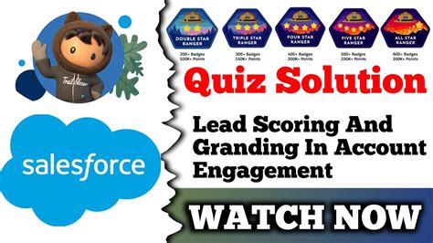Lead Scoring And Grading In Account Engagement Salesforce Trailhead Quiz Solution Youtube