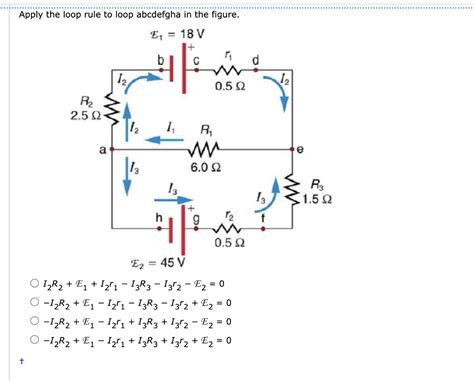 Solved Apply The Loop Rule To Loop Abcdefgha In The Figure