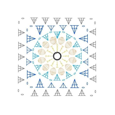 Crochet Pattern ‎crochet Square 💛💙 Granny Square Crochet Pattern