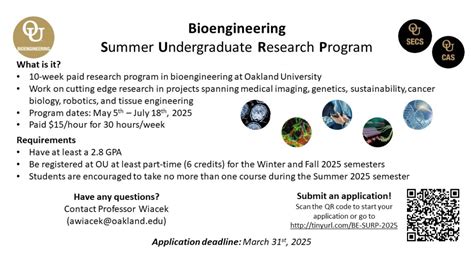 The Bioengineering Be Summer Program Is Now Accepting Applications This Is An Excellent