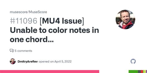 MU4 Issue Unable To Color Notes In One Chord Independently Issue 11096 Musescore