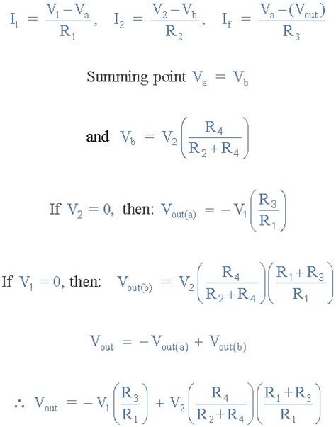 Differential Amplifier Transfer Function