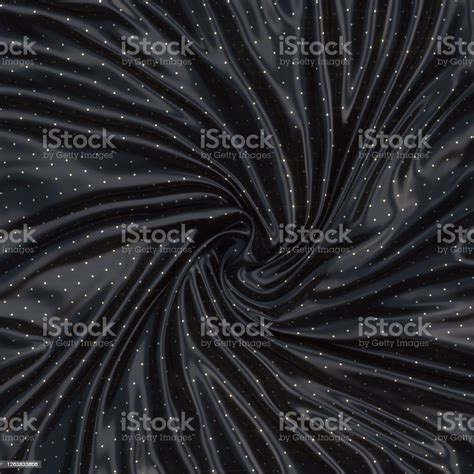 골드 폴카 도트 패턴의 실크 고급 소재의 3d 렌더 일러스트레이션 3차원 형태에 대한 스톡 사진 및 기타 이미지 3차원 형태 가리기 곡선 Istock