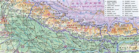 尼泊尔地图地形版 尼泊尔地图查询