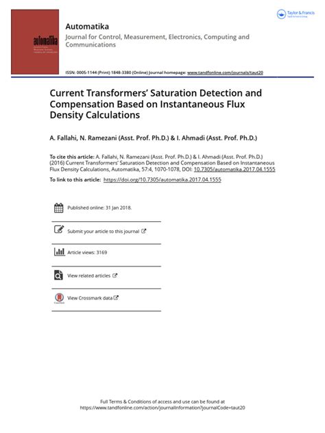 Current Transformers Saturation Detection And Compensation Based On Instantaneous Flux Density