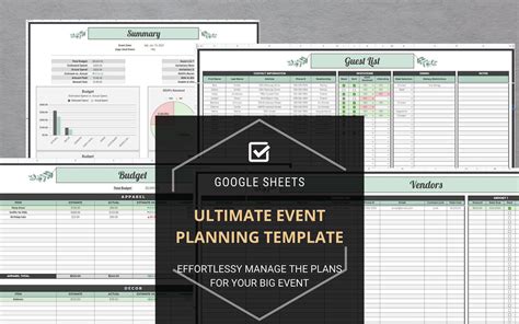 Event Planning Google Sheet Template