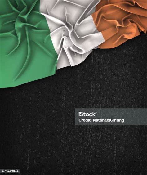 아일랜드 플래그 빈티지 한 그런 지에 텍스트 위한 공간 칠판 블랙 0명에 대한 스톡 사진 및 기타 이미지 0명 3차원 형태 검은색 Istock